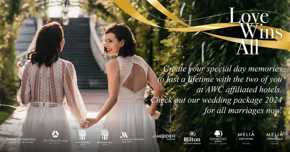 Love Wins All – AWC affiliated hotels wedding’s package | Asset World ...